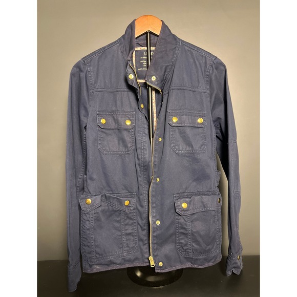 J. Crew | Jackets & Coats | J Crew Relaxed Boyfriend Field Jacket Navy ...